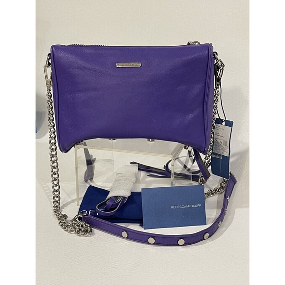 Rebecca | Bags | Rebecca Minkoff Mini 5 Zip Genuine Leather Crossbody ...